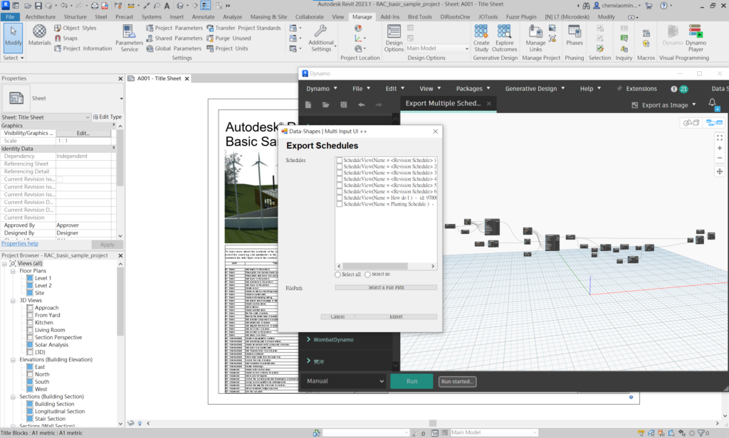 Export Multiple Schedules to Excel - HKBIMer Export Multiple Schedules to Excel - HKBIMer